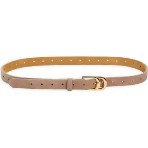 ADA Name Infinity Leather Belt - Parchment