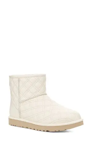 UGG(R) Classic Mini Ii Quilted Genuine Shearling Lined Bootie