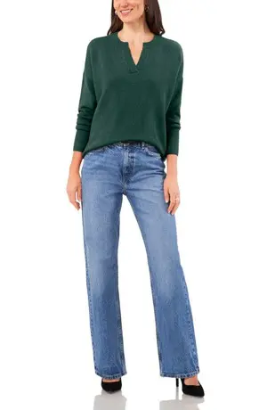 Vince Camuto Drop Shoulder V-neck Sweater - Wise
