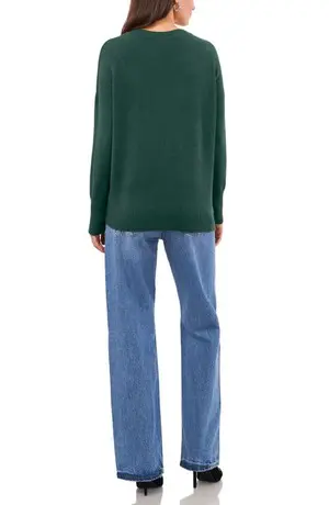 Vince Camuto Drop Shoulder V-neck Sweater - Wise
