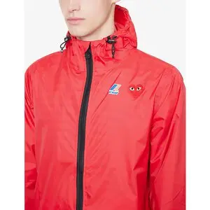 Play Comme Des Garcon Comme Des Garçons Play X K-way Hooded Shell Jacket - Red