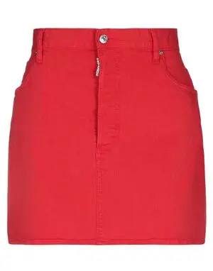 Dsquared2 Flared Denim Skirt - Red