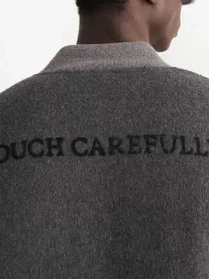 Off-White Embroidered-slogan Bomber Jacket