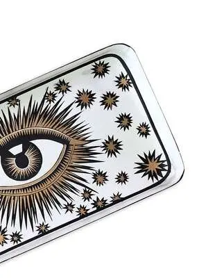 LES-OTTOMANS Eye-motif Tray - White
