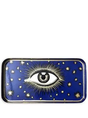LES-OTTOMANS Eye-motif Tray - Blue