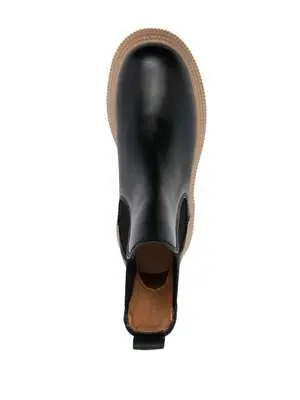 GANNI Elasticated Side-panel Chelsea Boots - Black