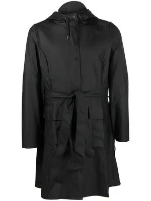 Rains Curve Waterproof Coat - Black