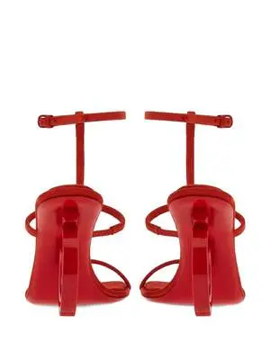 FERRAGAMO Elina 105mm Suede Sandals - Red