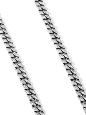 David Yurman 8mm Diamond Curb Chain Necklace