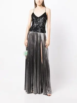 Retrofete Cressida Pleated Maxi Skirt