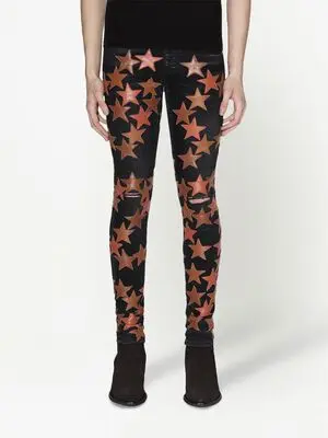 Amiri Star-patch Skinny Jeans - Black