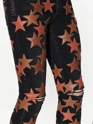 Amiri Star-patch Skinny Jeans - Black