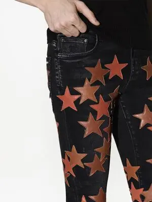Amiri Star-patch Skinny Jeans - Black