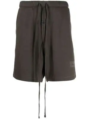 Fear Of God Logo-Print Drawstring Shorts Black