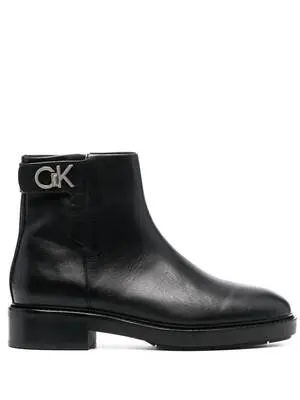 Calvin Klein 35mm Logo-plaque Ankle Boots