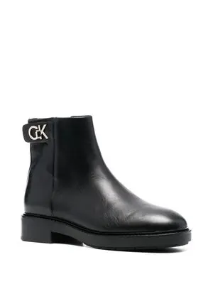 Calvin Klein 35mm Logo-plaque Ankle Boots