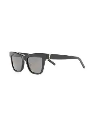 Saint Laurent Logo-plaque Square-frame Sunglasses