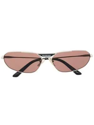 Balenciaga Oval-frame Design Sunglasses - Gold