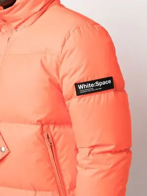 WHITESPACE Logo-patch Padded Jacket - Orange
