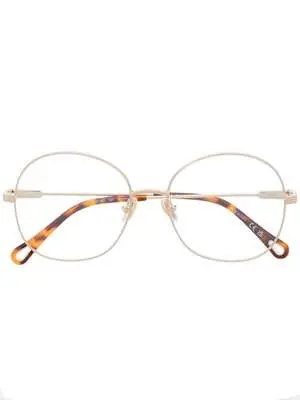 Chloé Round Frame Eyeglasses - Gold