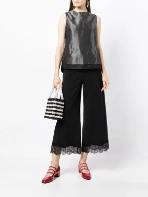 Shiatzy Chen Sleeveless Blouse With Contrasting Border