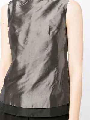 Shiatzy Chen Sleeveless Blouse With Contrasting Border