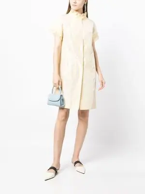 Shiatzy Chen Silk Embroidered Coat - Yellow