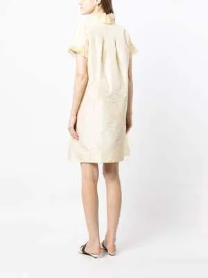 Shiatzy Chen Silk Embroidered Coat - Yellow