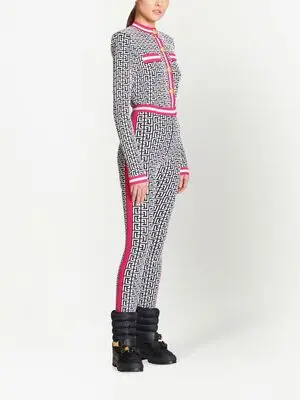 Balmain Logo-jacquard Knit Leggings