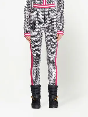 Balmain Logo-jacquard Knit Leggings