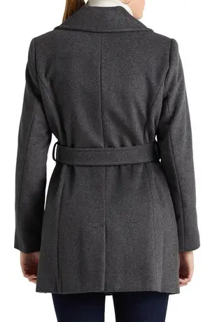 Ralph Lauren Belted Wool-blend Coat - Df Grey