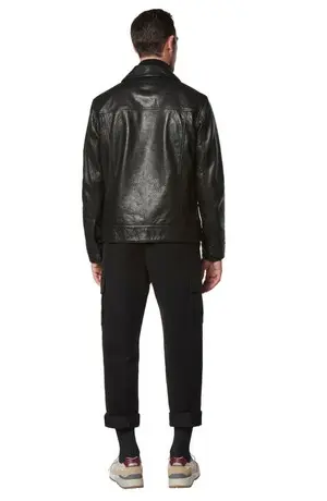 Andrew Marc Leather Trucker Jacket