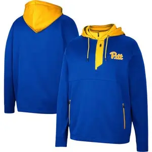 COLOSSEUM Pitt Panthers Luge 3.0 Quarter-zip Hoodie - Royal