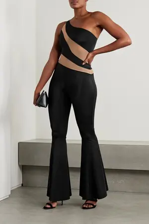 Norma Kamali Snake One-shoulder Jumpsuit - Black