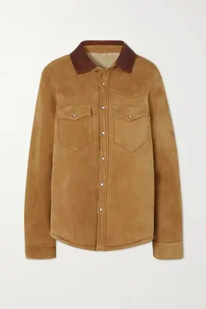 FORTELA Leather-trimmed Shearling Jacket
