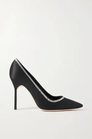 Manolo Blahnik Bb 105 Crystal-embellished Pumps
