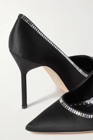 Manolo Blahnik Bb 105 Crystal-embellished Pumps