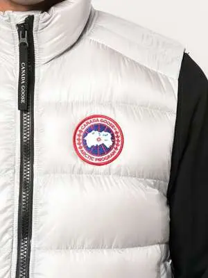 Canada Goose Crofton Logo-patch Padded Gilet - Silver