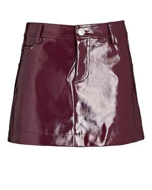 Staud - Drawing Vegan Leather Micro Mini Skirt