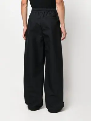 Off-White High-waisted Wide-leg Trousers - Black