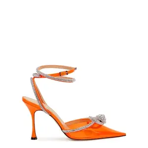 Mach & Mach Double Bow 100 Embellished Pvc Pumps