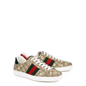 Gucci Gucci Ace GG Supreme Bee-print Monogrammed Sneakers - Beige - 11 Beige-9