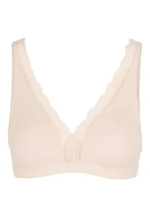 Hanro Lace-trimmed Soft-cup Bra - Nude