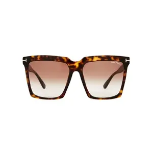 TOM FORD Sabrina Tortoiseshell Square-frame, Sunglasses