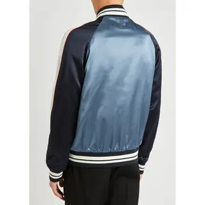 Valentino Garavani Panelled Logo Satin Varsity Jacket