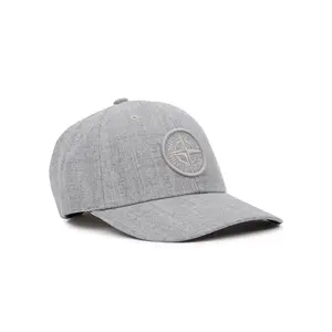 Stone Island Logo Cotton Canvas Cap