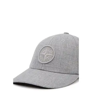 Stone Island Logo Cotton Canvas Cap