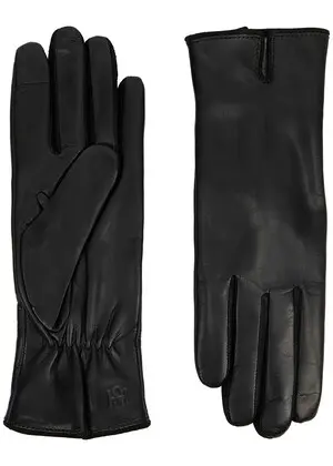 HANDSOME STOCKHOLM Essentials Leather Gloves - Black