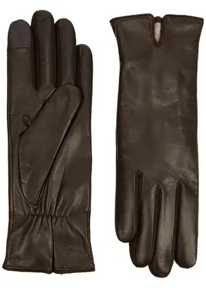 HANDSOME STOCKHOLM Essentials Leather Gloves - Chocolate