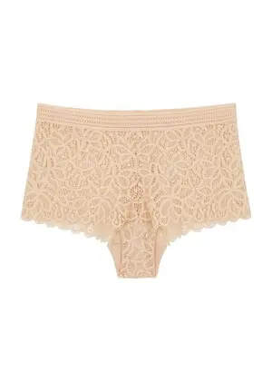 Wacoal Raffine Almond Lace Short Briefs - Beige